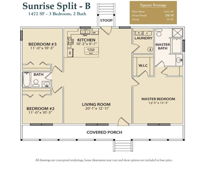 Sunrise Split B - Trinity Custom Homes